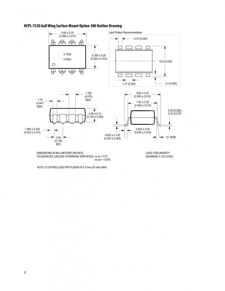 HCPL-7520 datasheet page 3