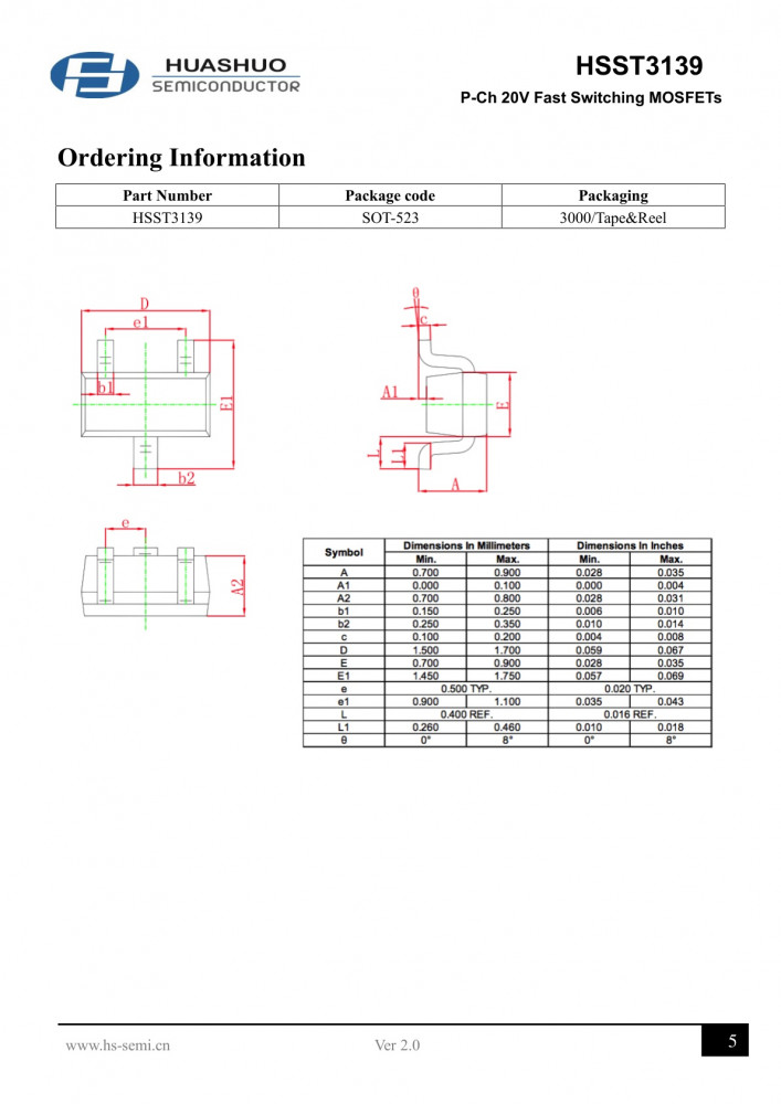 HSST3139 datasheet page 5