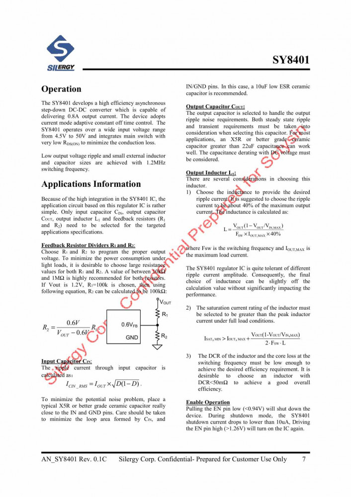 SY8401ABC datasheet page 7