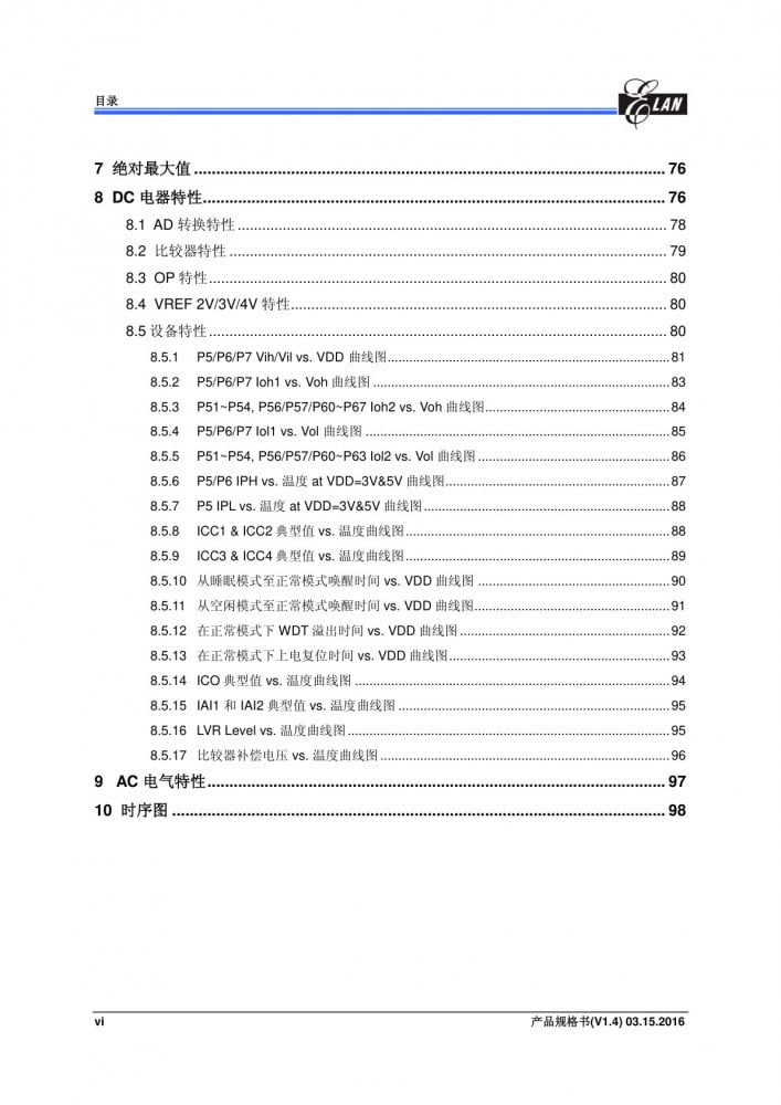 EM78P372N datasheet page 6