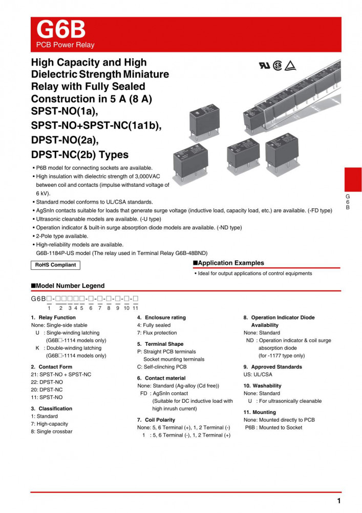 G6B relay document page 1