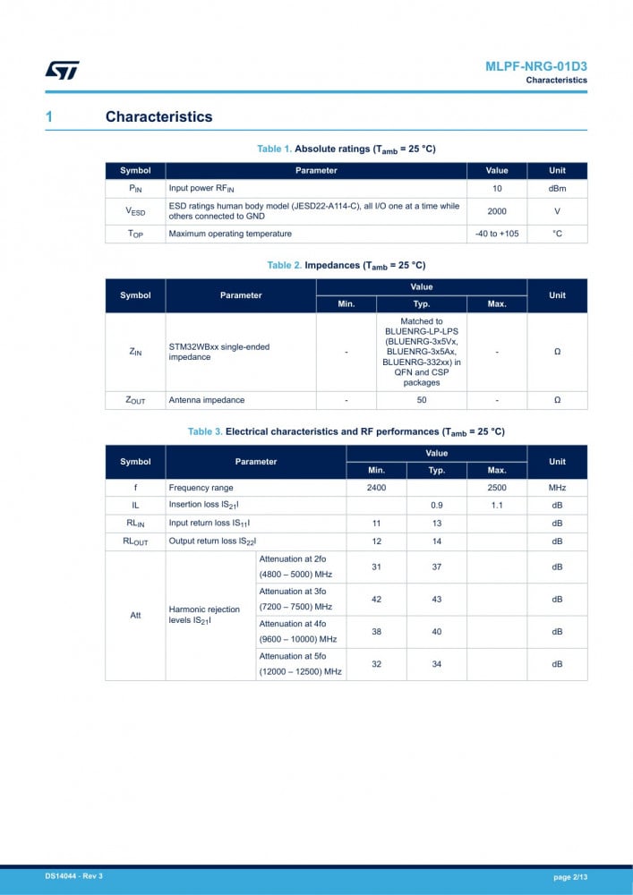 MLPF-NRG-01D3 technical document page 2