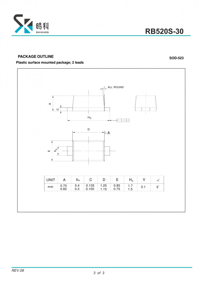 RB520S-30 package outline