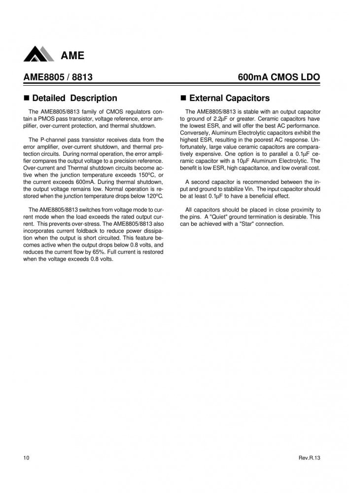 AME8805AEFTZ datasheet page 10