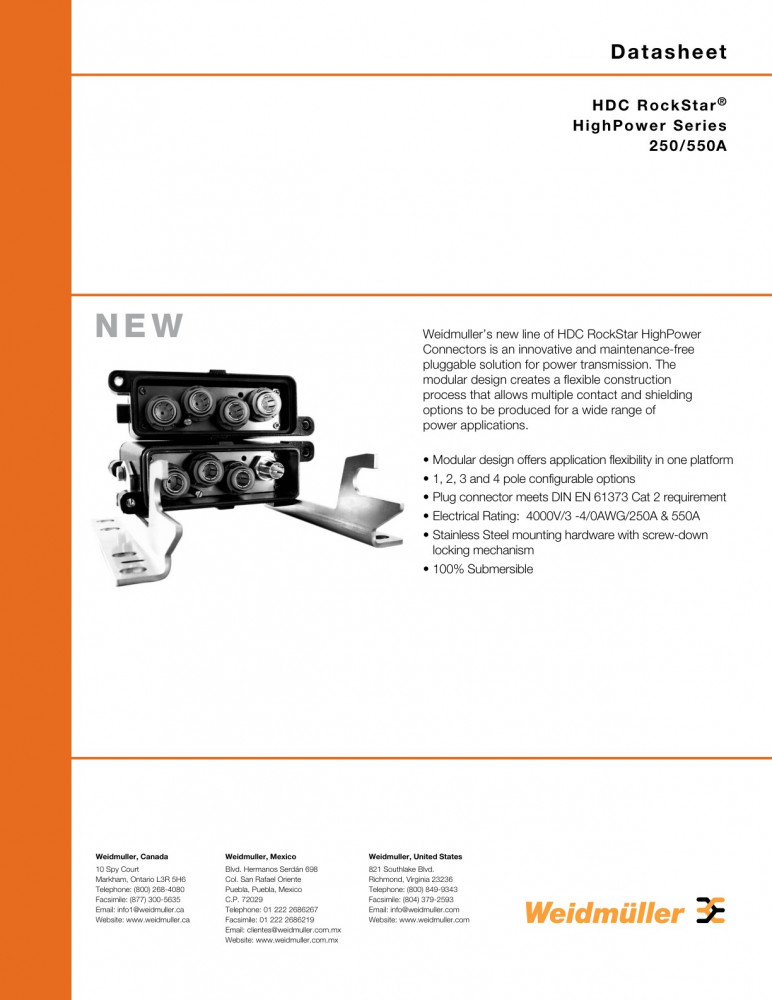 WEIDMULLER HDC RockStar HighPower document page 1