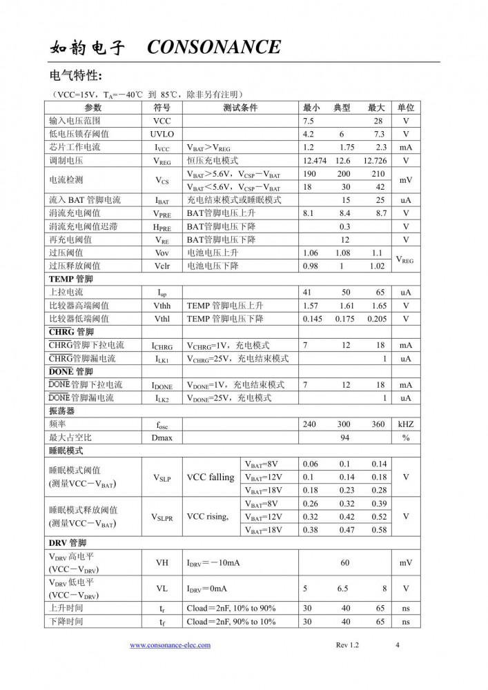 CN3703 datasheet page 4