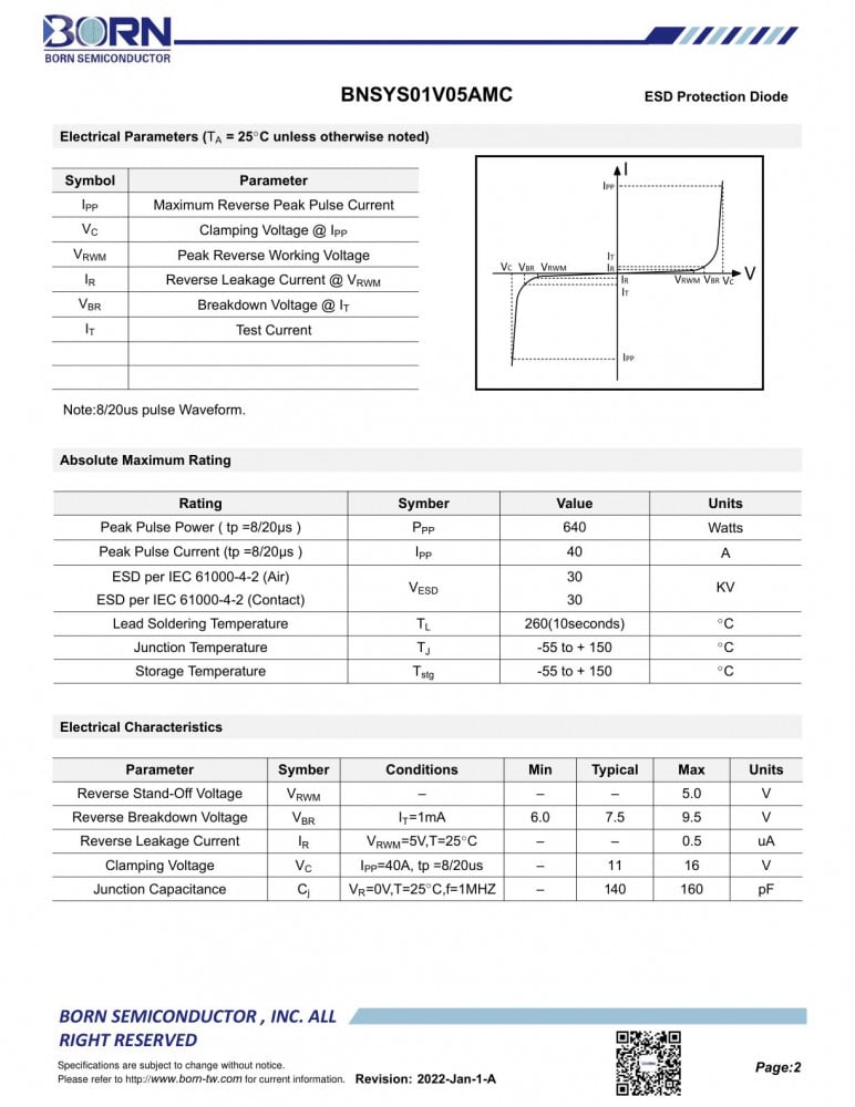 BNSYS01V05AMC datasheet page 2