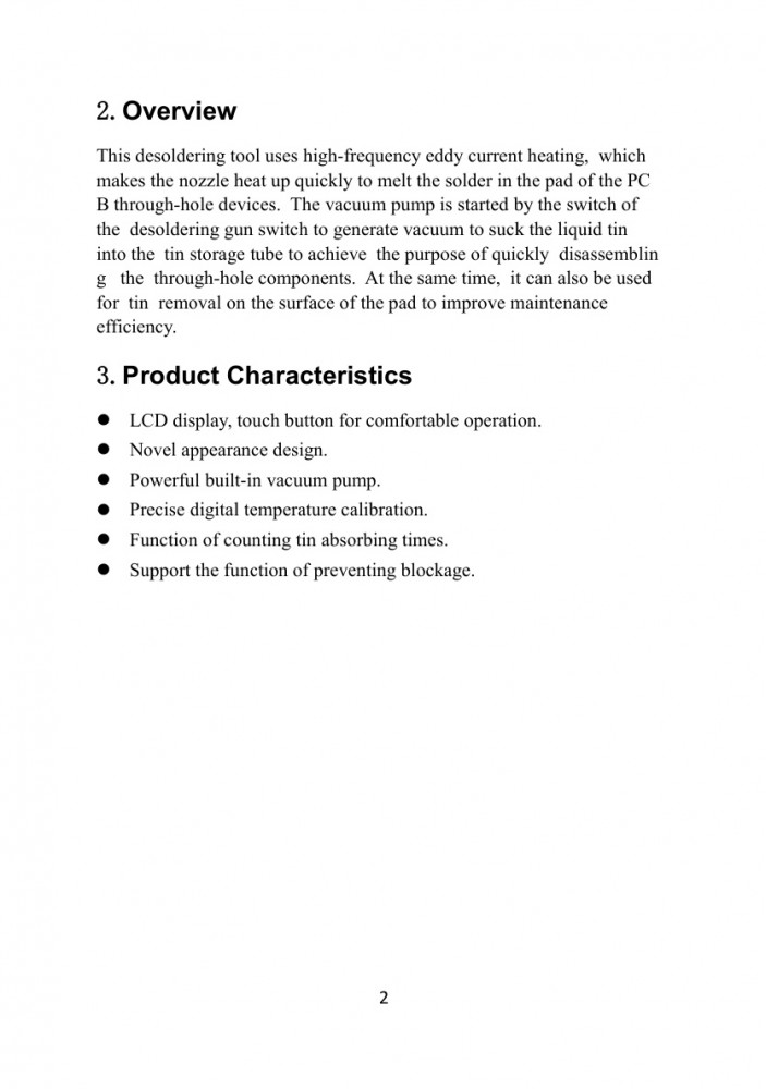 QUICK TV2 instruction manual page 5