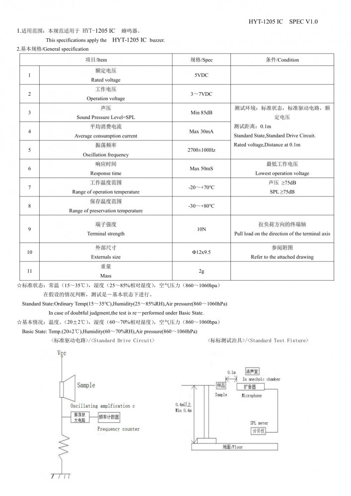 HYT-1205 IC specification page 2