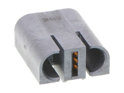 EXTreme Ten60Power Right-Angle Receptacle with Side Guides, 10 Signal Circuits, 3 AC Power Circuits