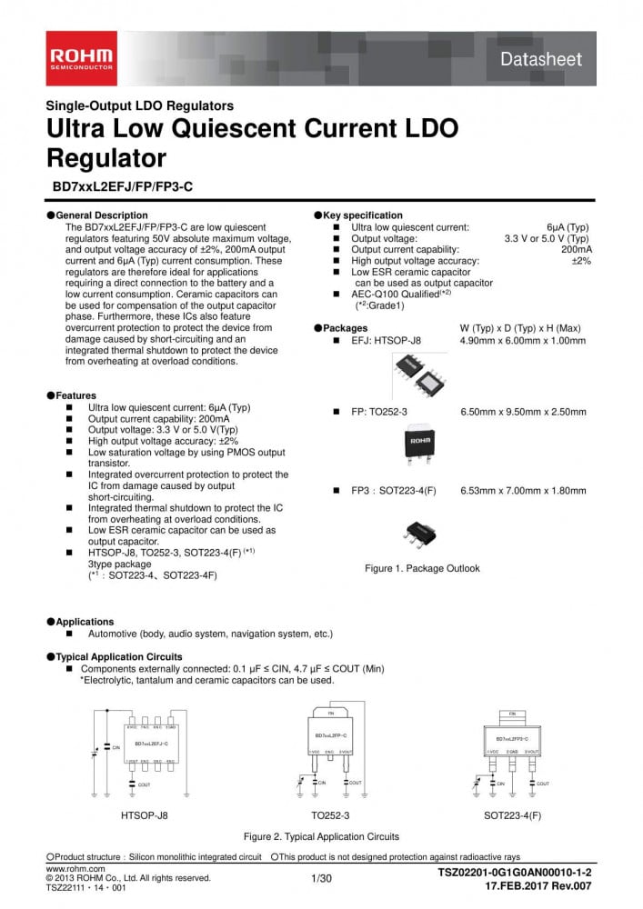BD733L2FP-CE2 datasheet page 1
