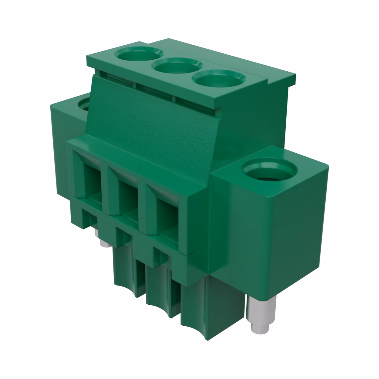 3.81mm Pitch Eurostyle Vertical Plug, with Retention Screws and Standard  Imprinting, Rear Wire Entry, Green Housing, Gold (Au) Plated, 3 Circuits for sale