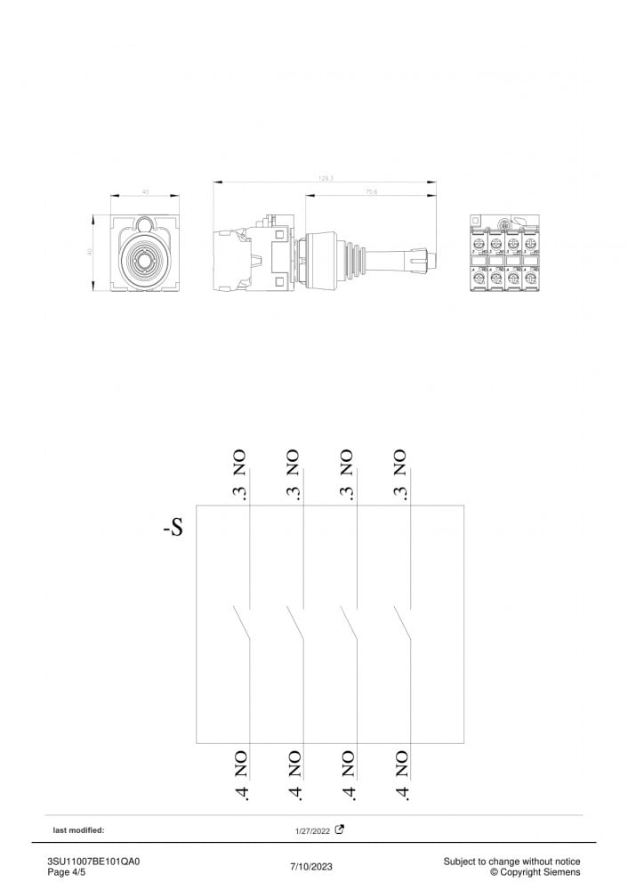 3SU11007BE101QA0 technical document page 4