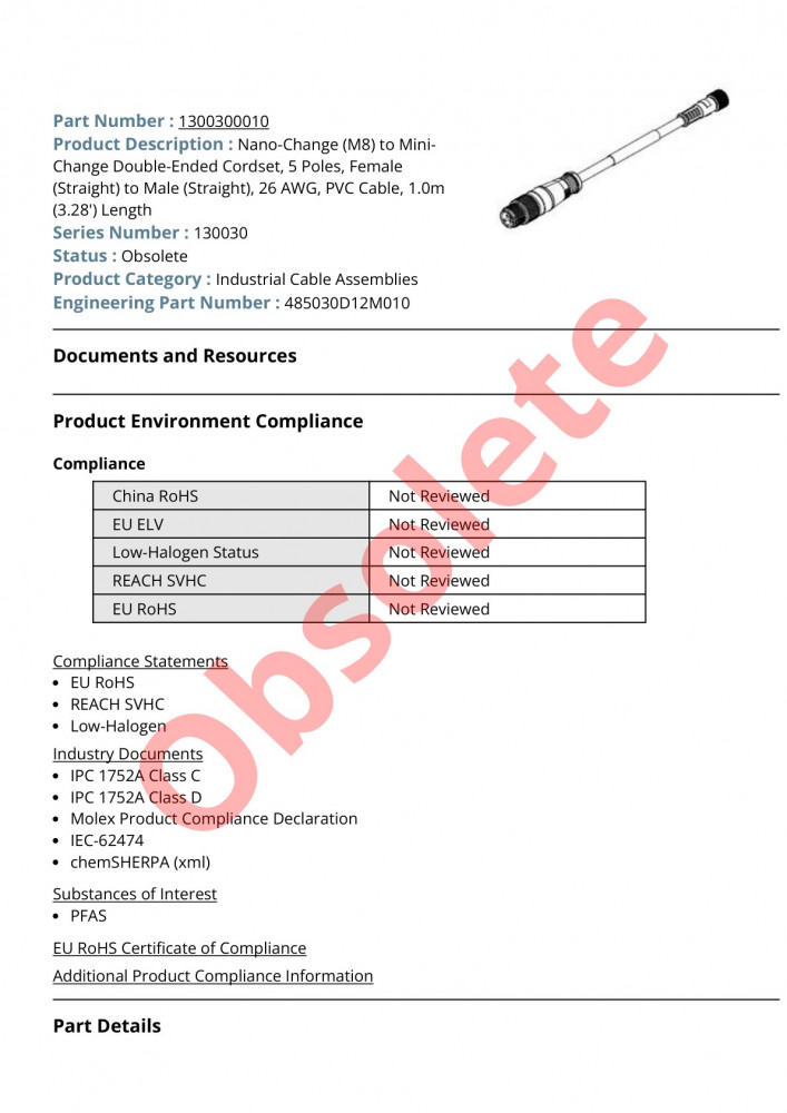 1300300010 technical document image, page 1