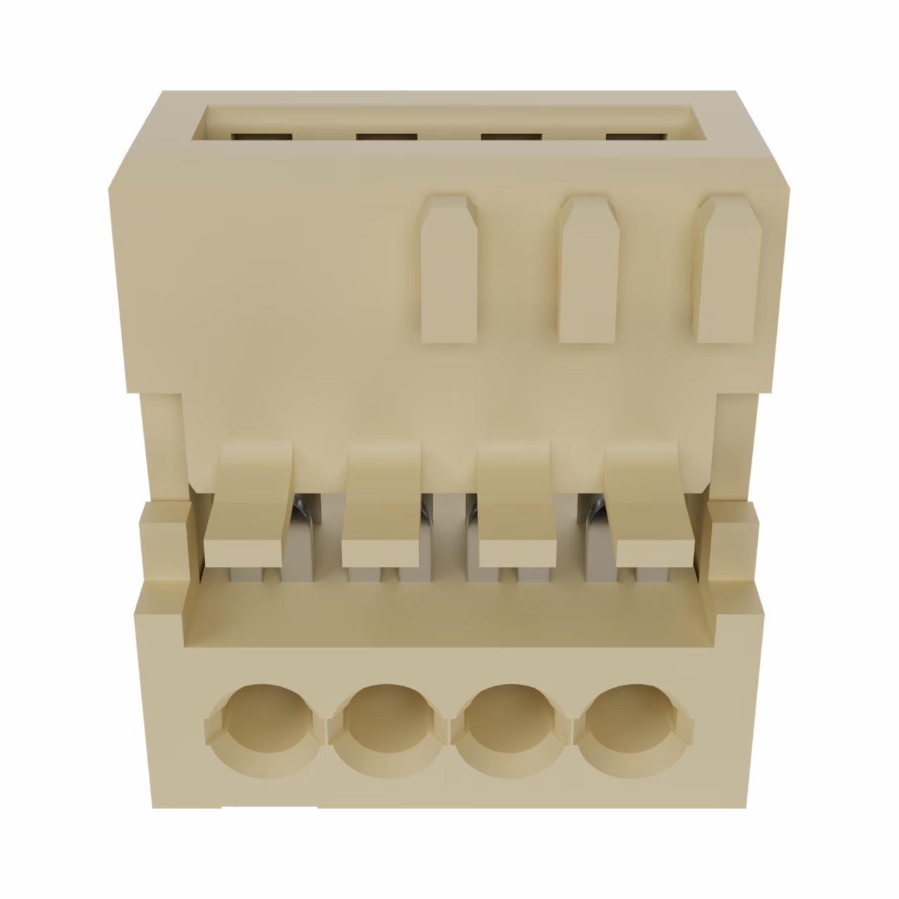 Appli-Mate RAST 2.5 Connector, 2.50mm Pitch, Female, 4 Circuits, Position Keys A and B Removed, Closed Endwalls, Zeus Housing for sale