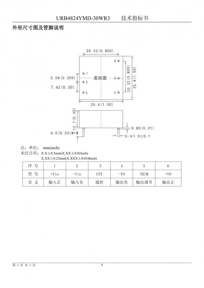 URB4824YMD-30WR3 technical document page 4