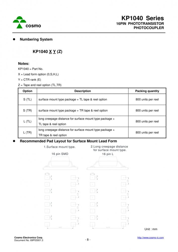 KP1040 datasheet page 8