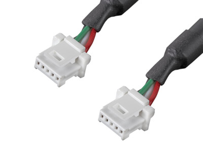 Mini-Fit Jr. Male-to-Pigtail Off-the-Shelf (OTS) Cable Assembly, Dual Row, 600.00mm Length, Gold (Au) Plating, 2 Circuits, Black