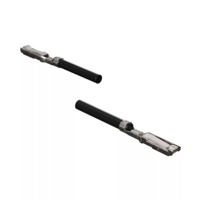 Pre-Crimped Lead Mizu-P25 Female-to-Mizu-P25 Female, Tin (Sn) Plating, 75.00mm Length, 0.50mm² Wire, Black for sale