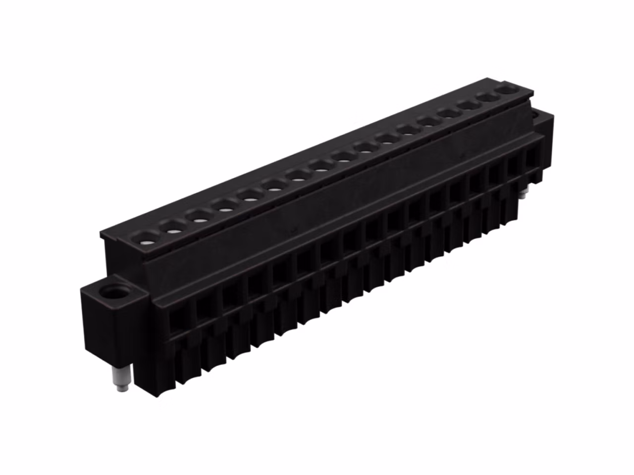 3.81mm Pitch Eurostyle Vertical Plug, with Retention Screws and Reverse Imprinting, Rear Wire Entry, Black, 17 Circuits for sale