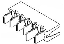 5.50mm Pitch EXTreme Ten60Power Right-Angle Power Blade, 2 DC Power Circuits, Standard Solder Tail