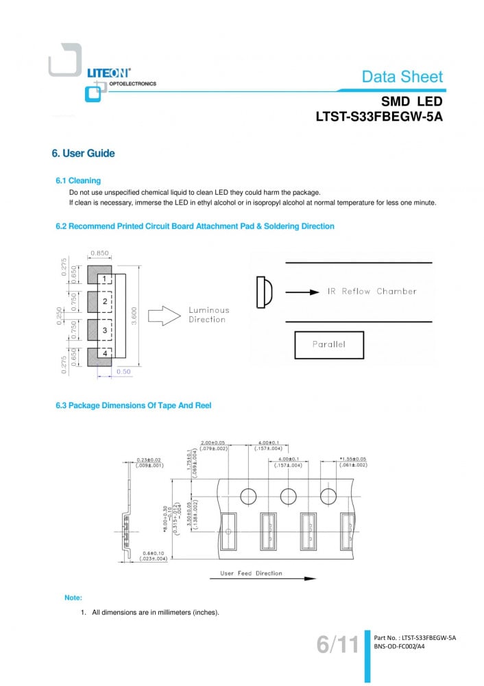 LTST-S33FBEGW-5A datasheet page 7