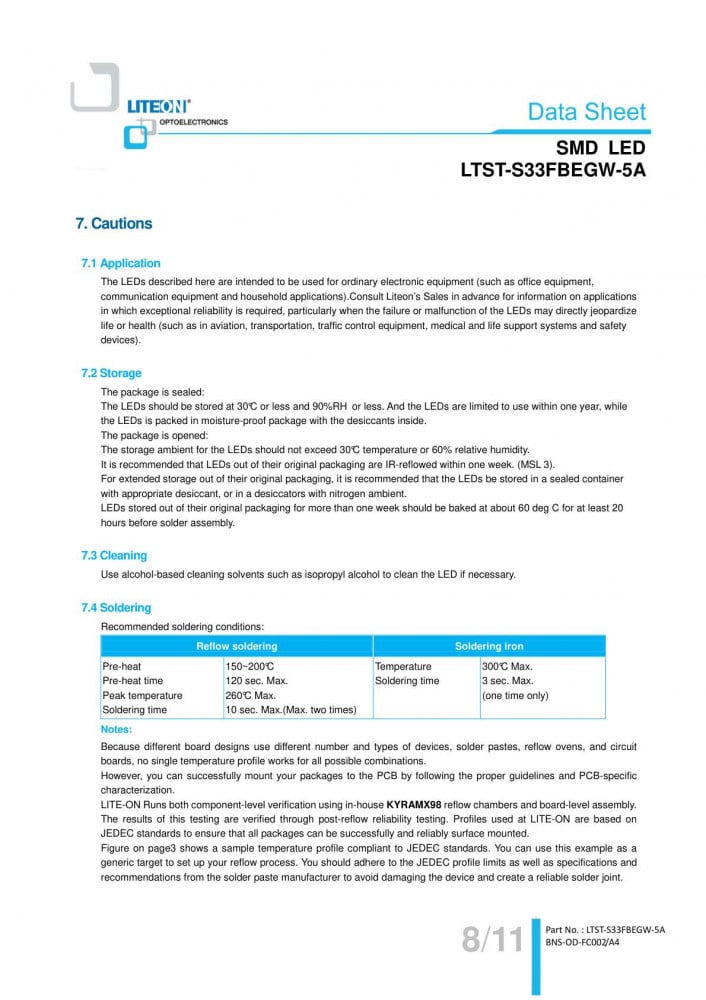 LTST-S33FBEGW-5A datasheet page 9