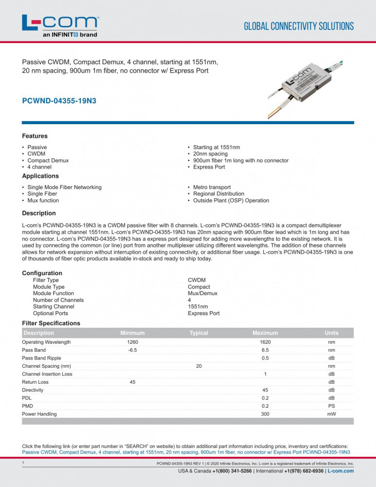 PCWND-04355-19N3 technical document page 1