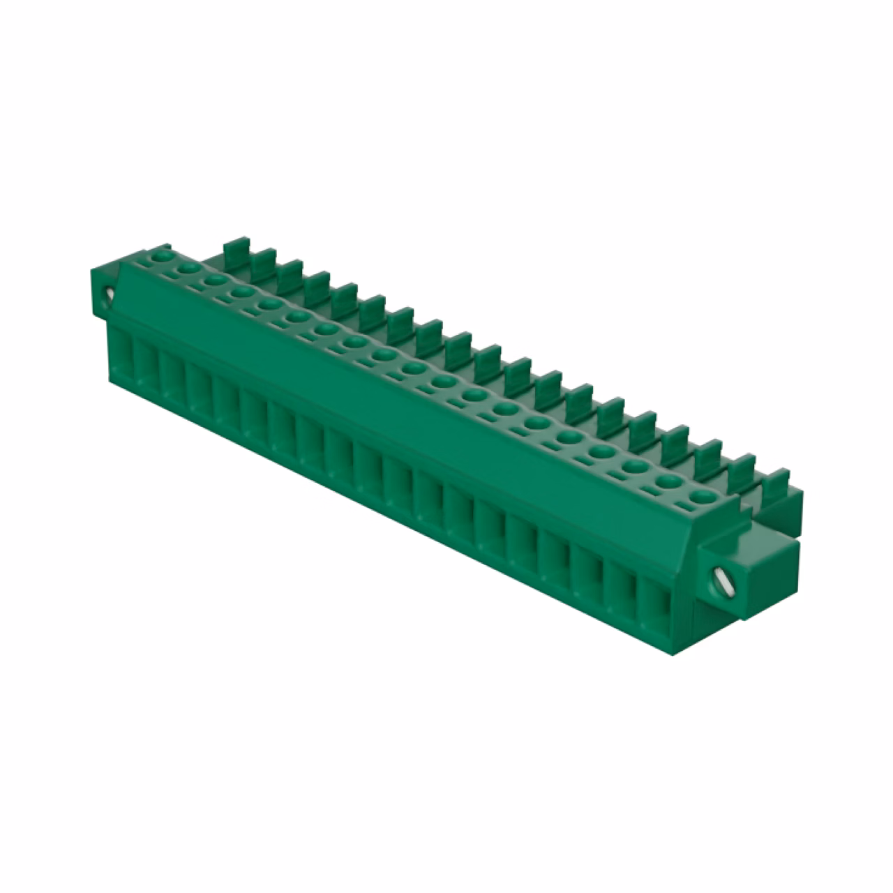 3.50mm Pitch Eurostyle Horizontal Plug, with Retention Screws, Green Housing, 19 Circuits for sale