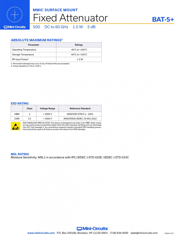 BAT-5+ datasheet page 4