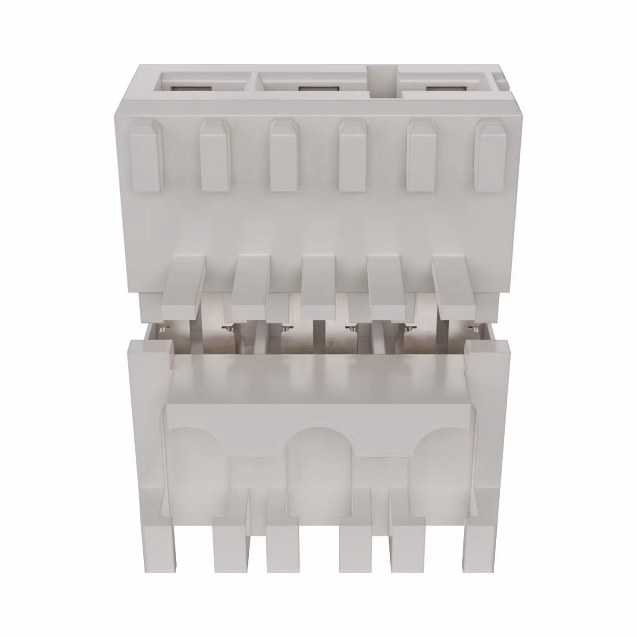 Appli-Mate RAST Power IDT Housing, 5.00mm Pitch, Direct/Indirect, Female, 3 Circuits, Fully Coded, Latches Between Circuits 2 and 3, Polarizing Rib Between Circuits 1 and 2, Option H End Walls for sale