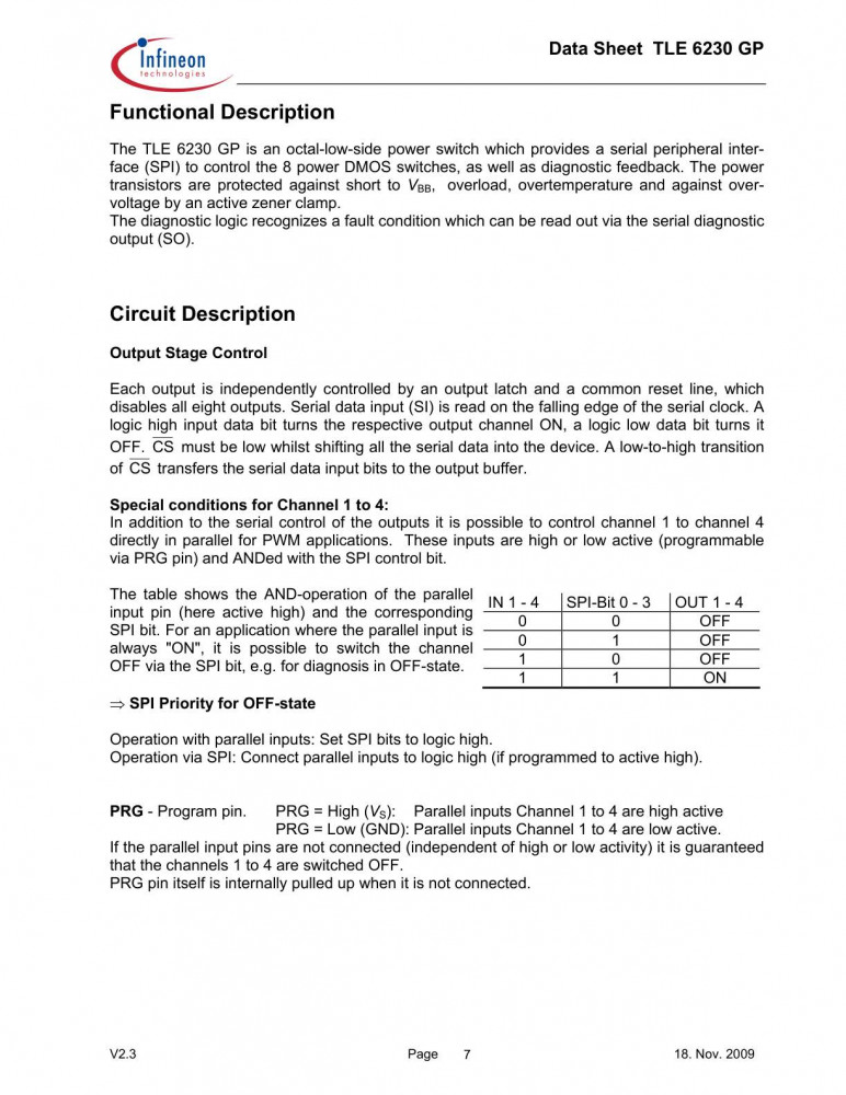TLE6230GP datasheet page 7