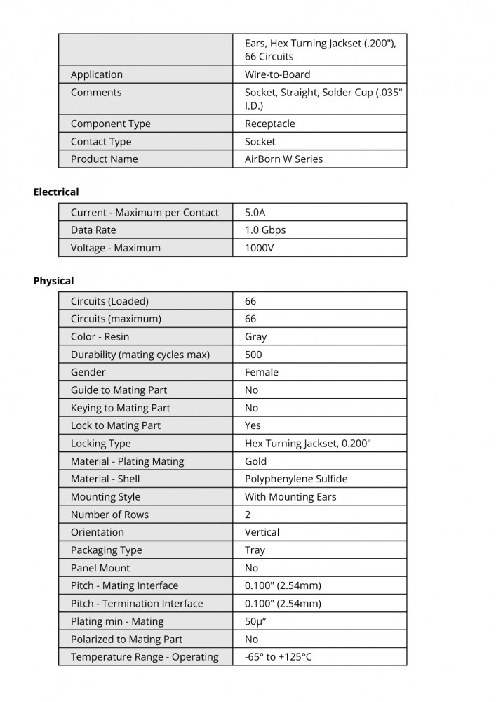 WTB66SACJTB technical document preview, page 2