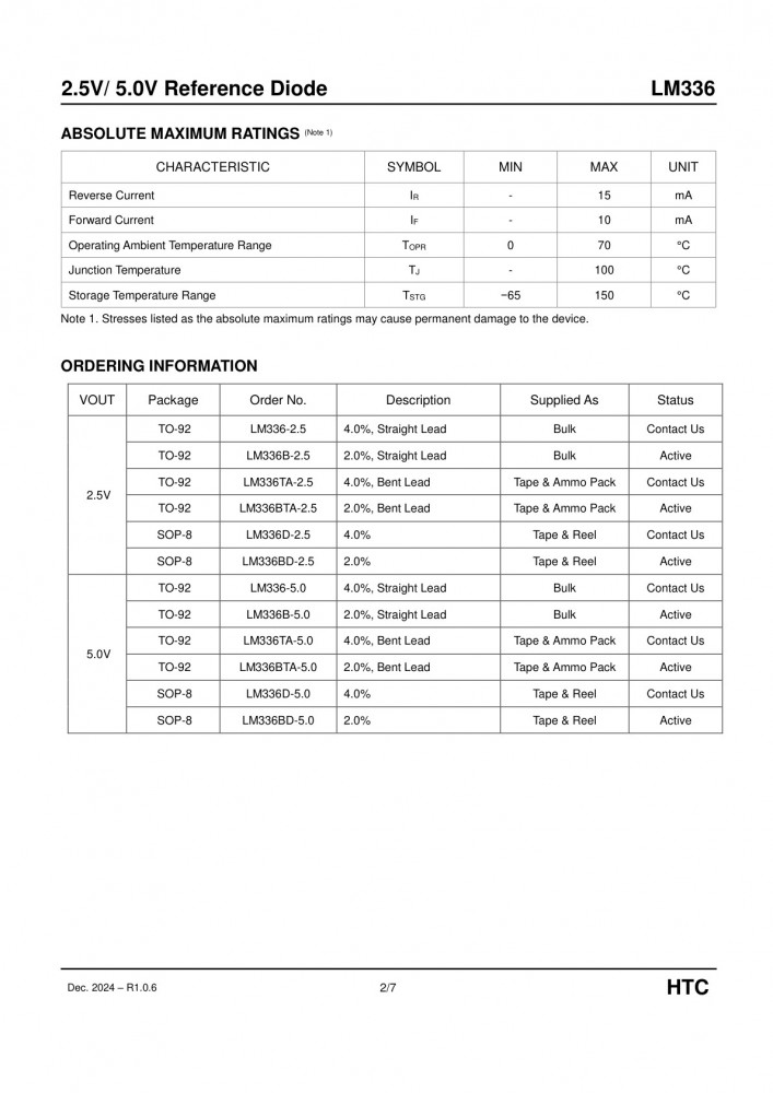 LM336BTA-5.0 datasheet page 2