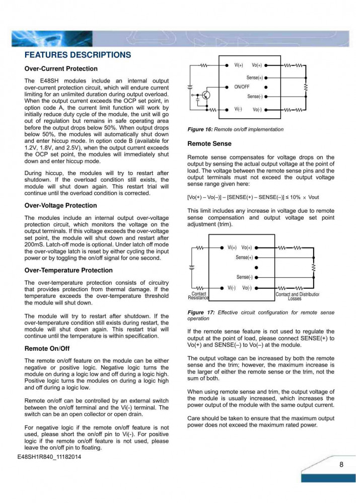 DELTA E48SH1R840NRFA datasheet page 8
