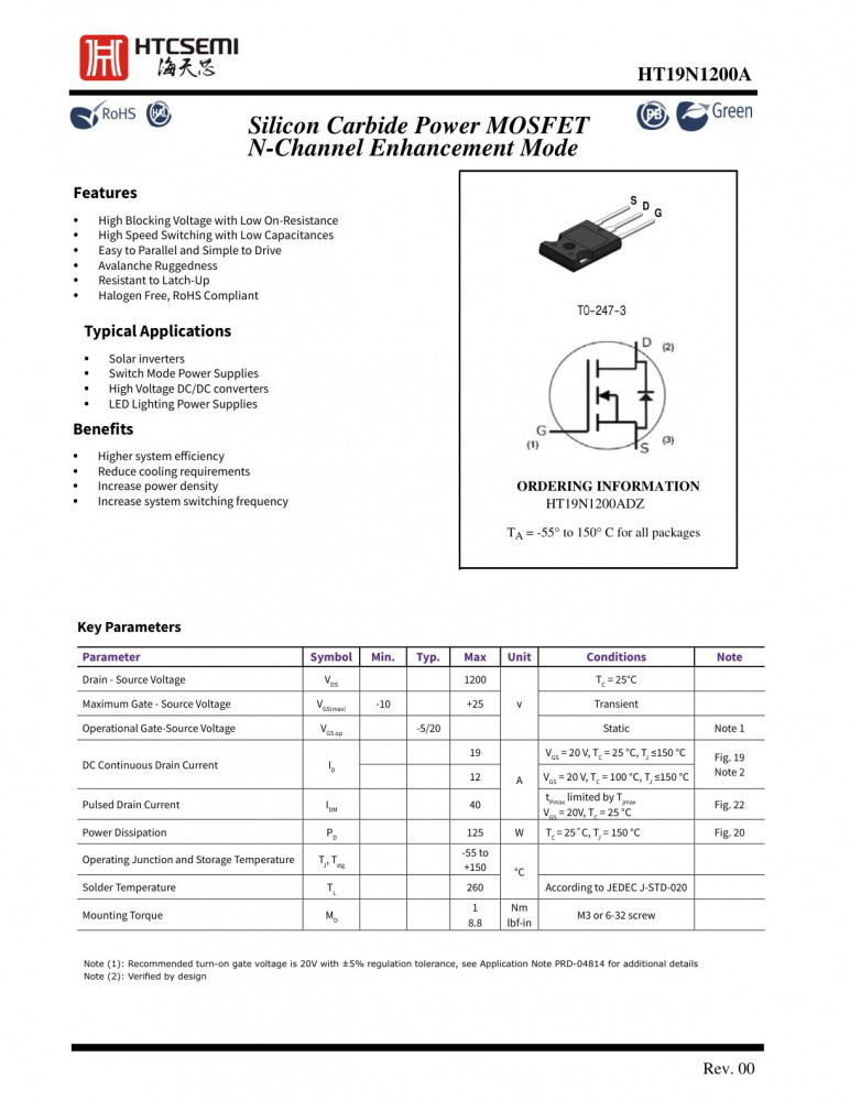 HT19N1200ADZ datasheet page 1
