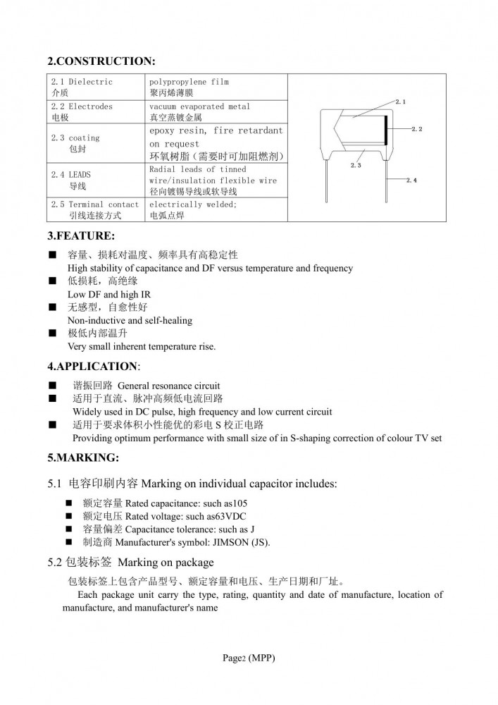 MPP105J063D01 construction page