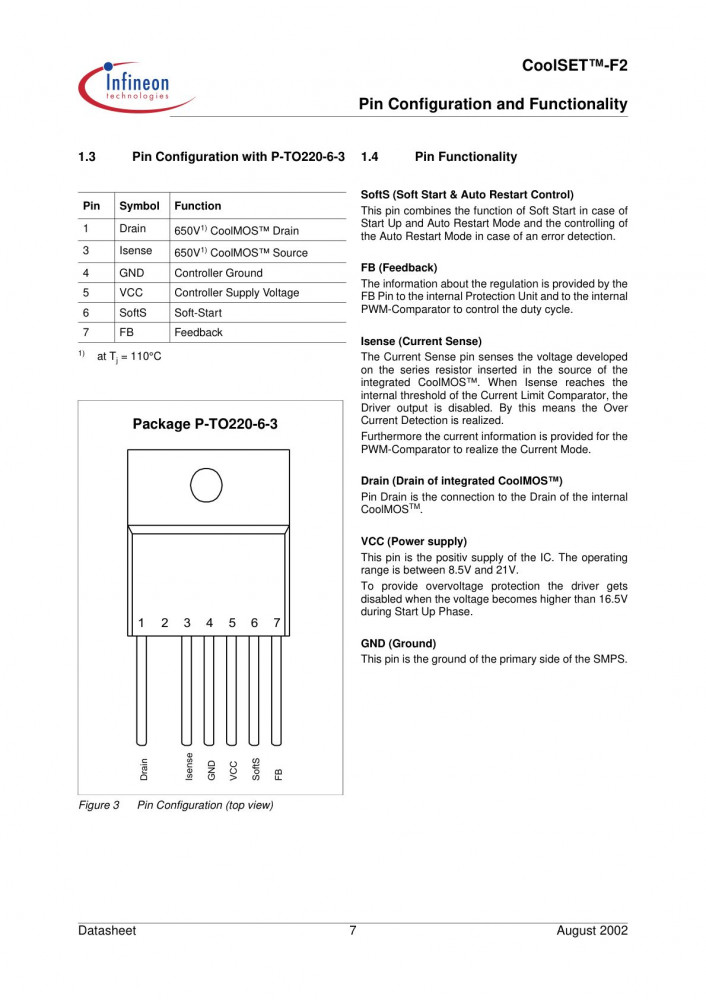 ICE2A765P datasheet page 7
