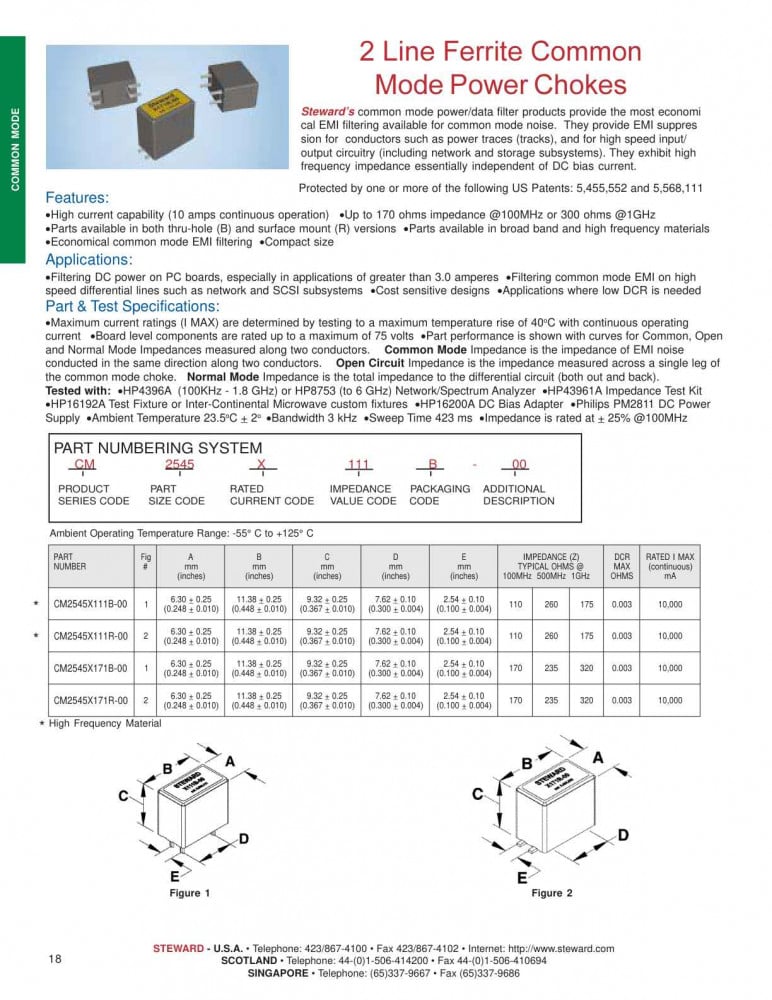 CM2545X171B-00 datasheet page 1