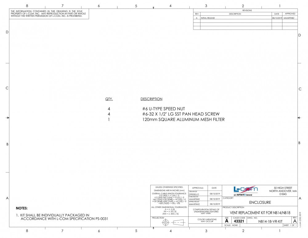 NB14-18-VR-KIT technical document page