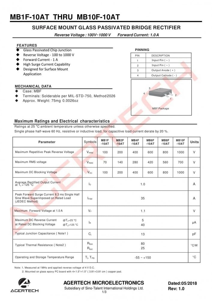 MB10F-10AT datasheet page 1