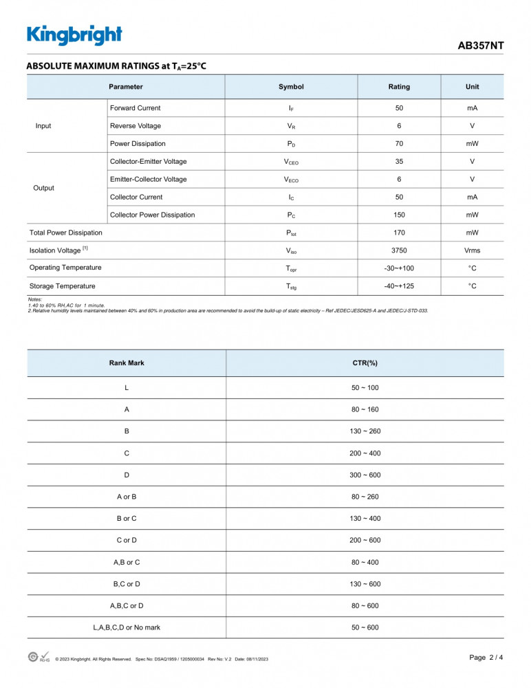 AB357NT datasheet page 2