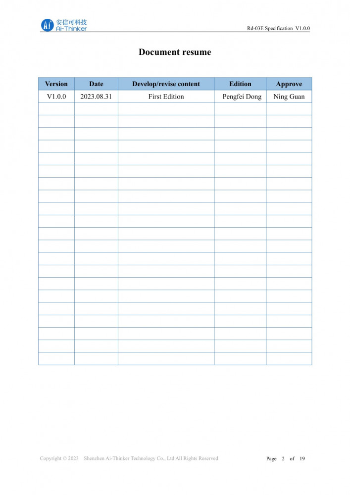 Rd-03E technical document page 2