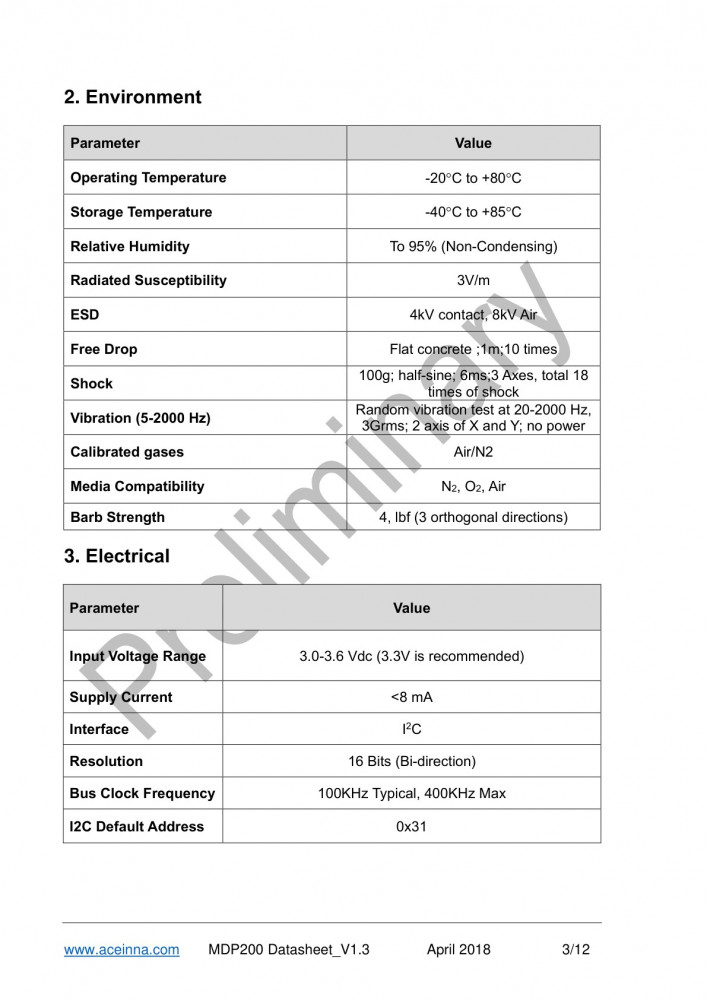 MDP200 datasheet page 3