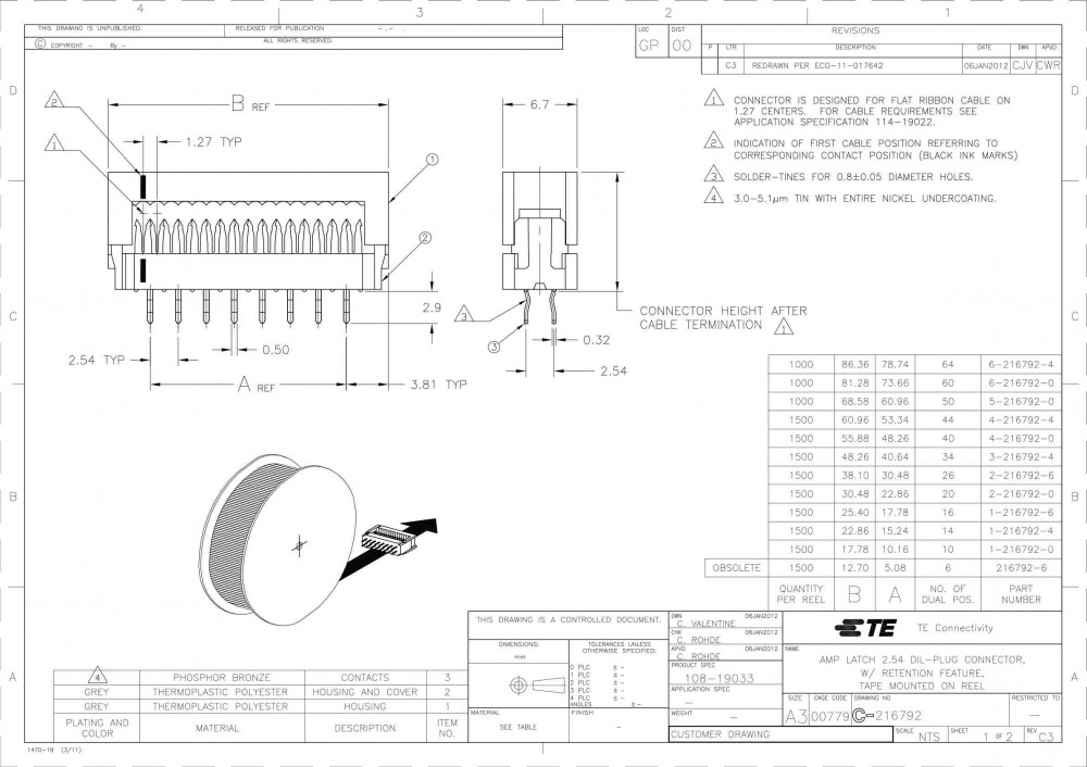 TE Connectivity 1-216792-0 technical drawing page 1