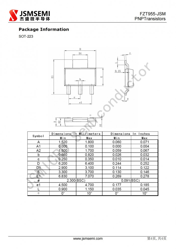 FZT955-JSM datasheet page 4