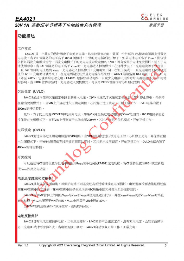 EA4021 datasheet page 6