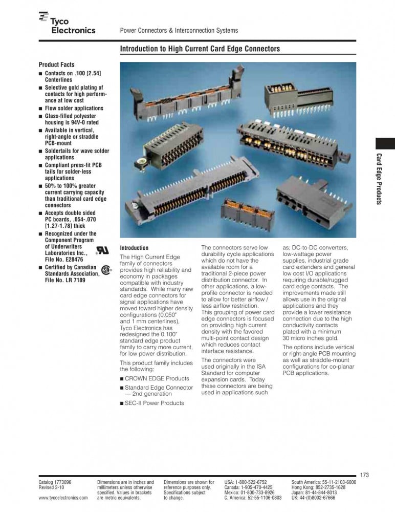 TE Connectivity technical document page 1