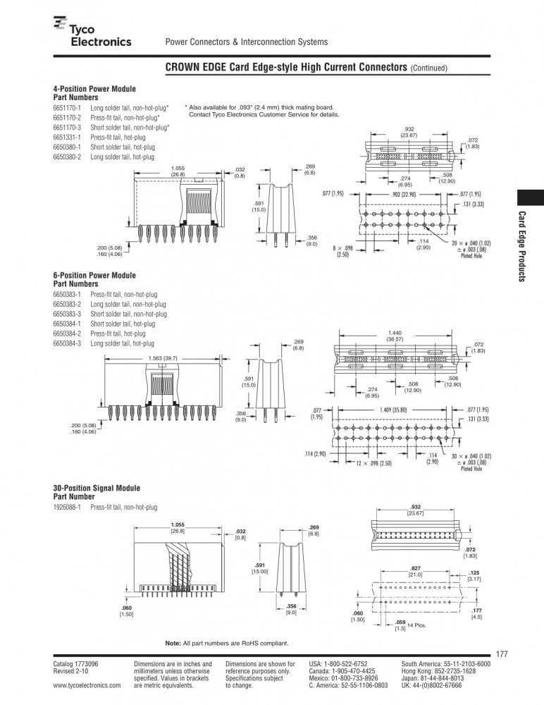 TE Connectivity technical document page 5