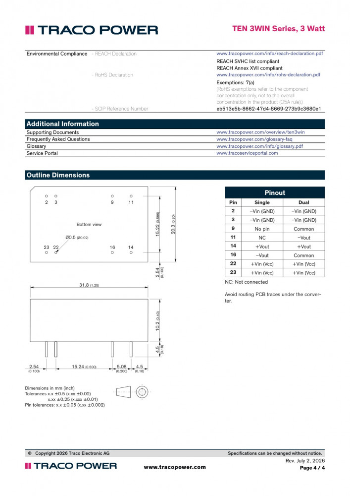 TEN 3WIN datasheet page 4